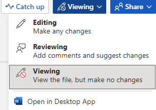 Inconsistent behaviour for switching between View/Edit mode in Desktop app and the browser when ...