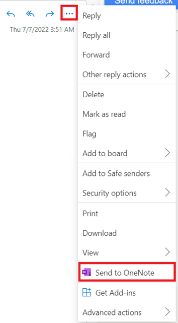 How do I move an email to One Note... - Microsoft Q&A