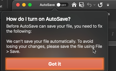 PowerPoint AutoSave - We can't save your file automatically - Microsoft Q&A
