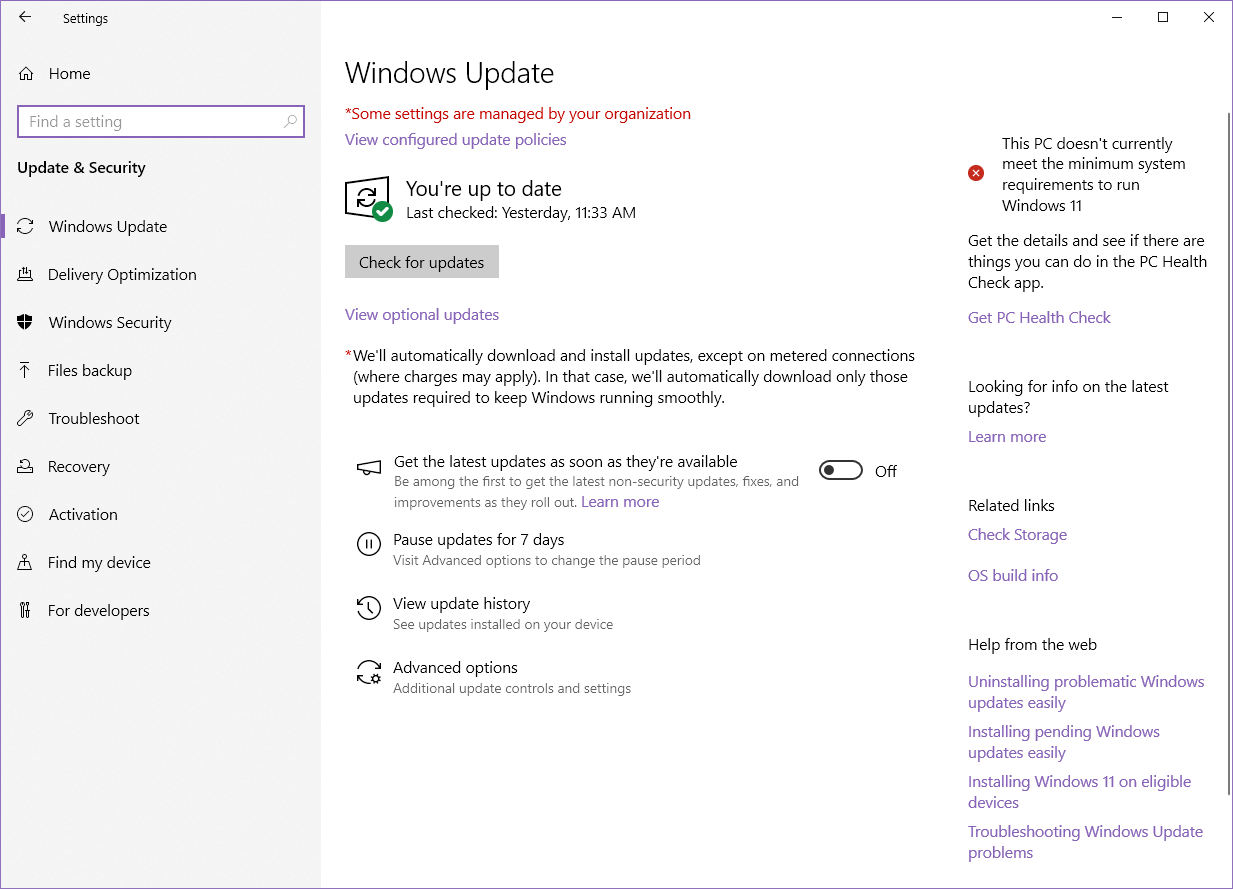 Not seeing Win10 ESU option in settings - Microsoft Q&A
