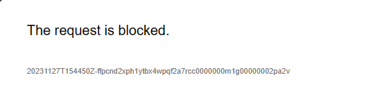 How to solve "The request is blocked" when entering the Dotnet page ...