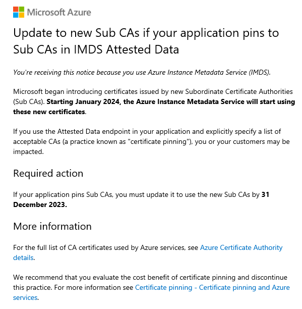 How to manage Email notifications regarding changes to Azure products ...