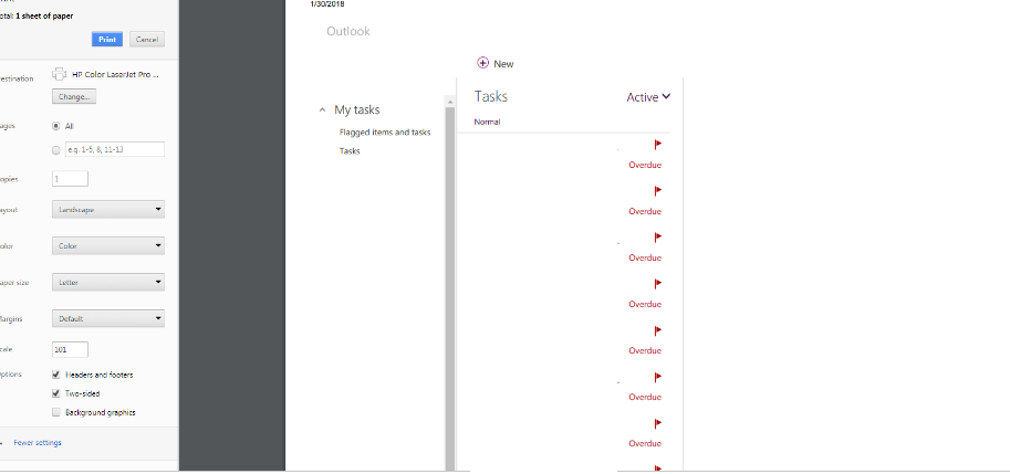 How to print off Task List on Office 365 - Microsoft Q&A