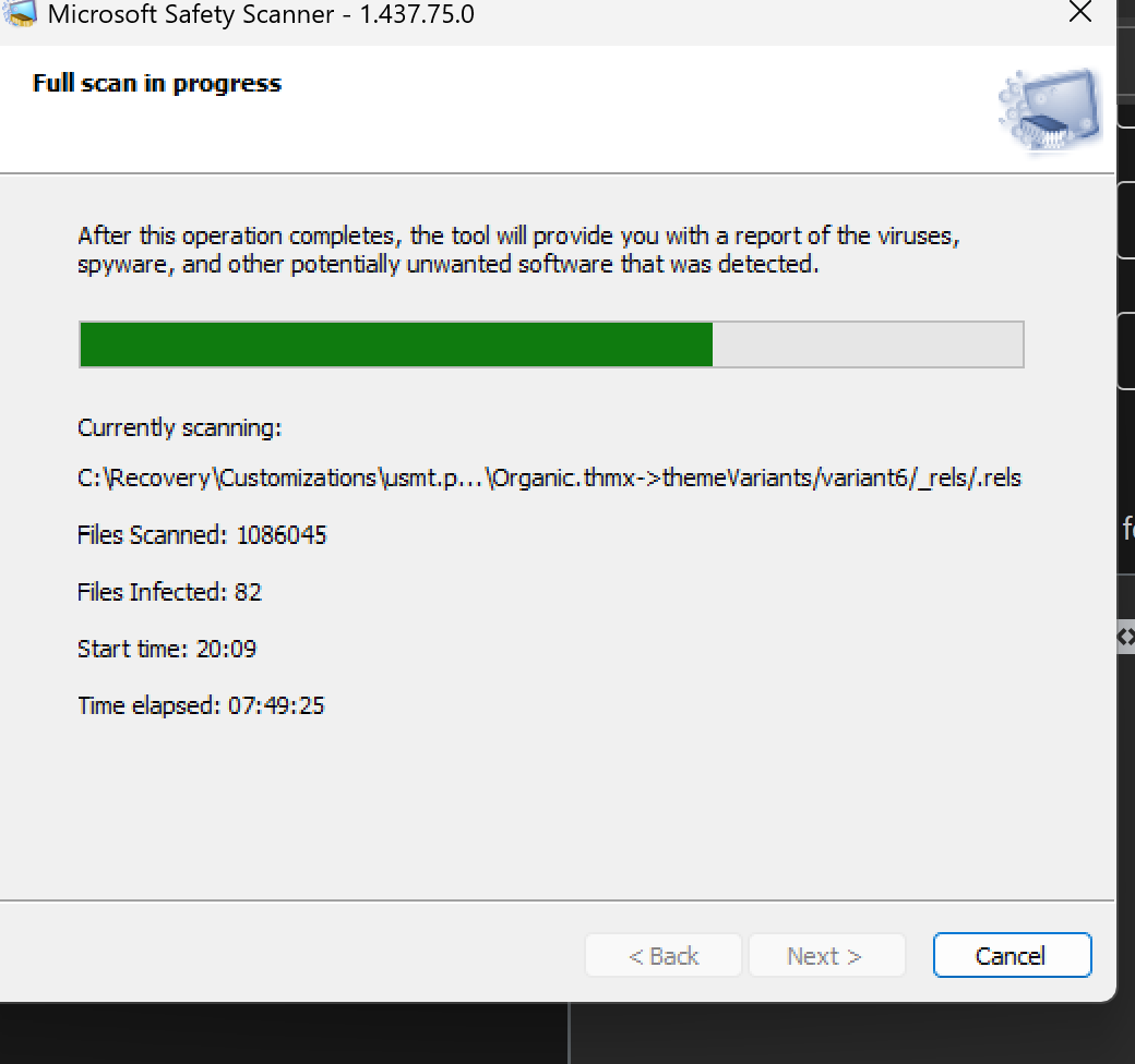 MRST finding 82 files infected during scan after going on site ...