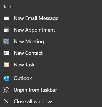 Outlook does not display icon pinned to taskbar - Microsoft Q&A