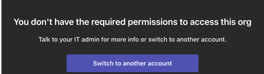 Assistance Required: "You don't have the required permissions to access this org" Error in ...