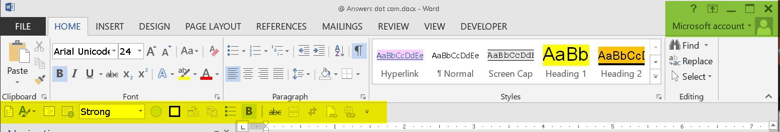 The right side of my Word 365 QAT has several things on it that simply ...
