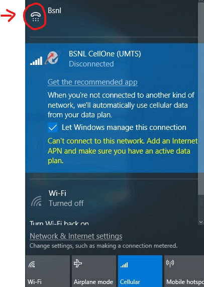 Is there a way to add a dial-up connection to the quick settings ...