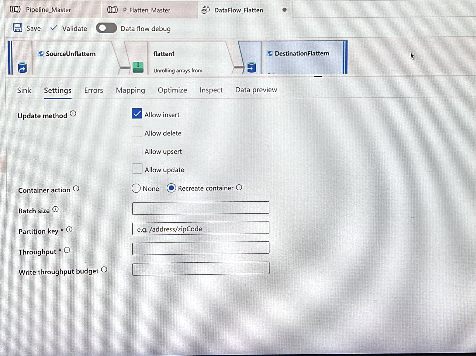 How to change the cosmsdb throughput manual to auto-scale using ADF - Microsoft Q&A