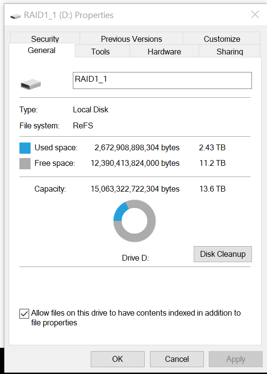 Windows Storage Spaces showing warning - Microsoft Q&A