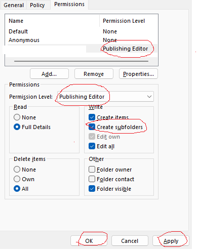 Creating new inbox folders in a delegated outlook account - Microsoft Q&A