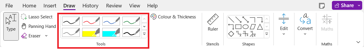 I can no longer find the color palette for surface pen option in ...