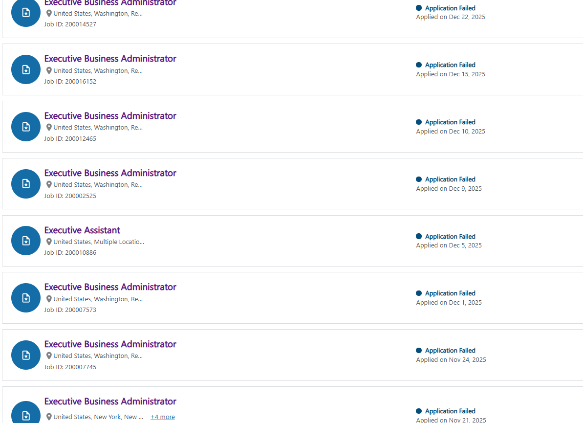 Why Am I always getting "Application Failed" when applying for a new ...