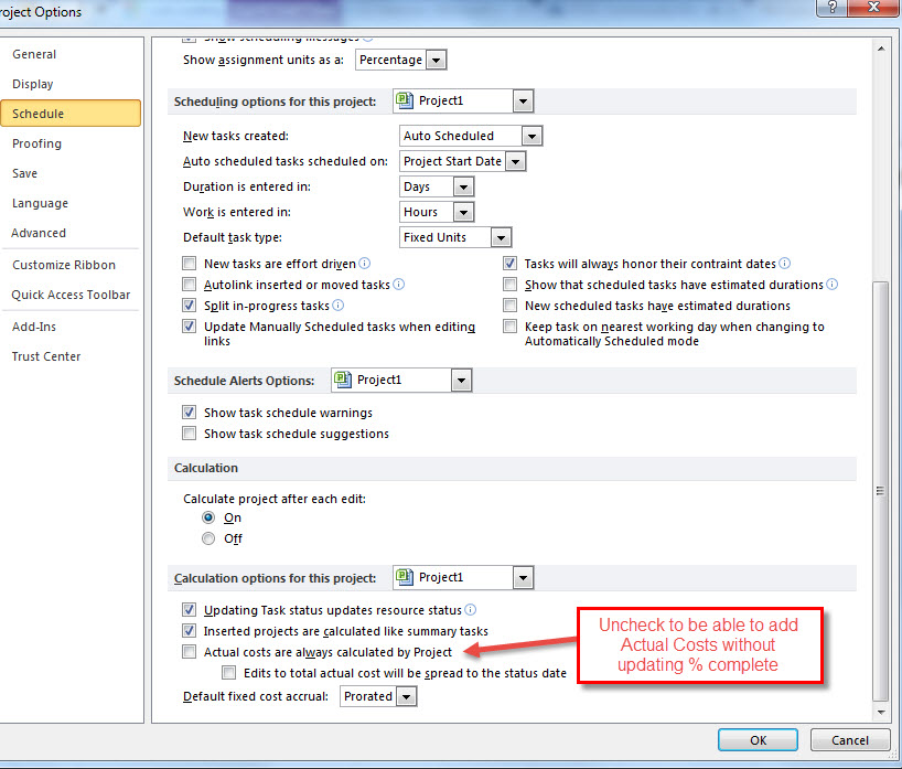Cost Loading in MSP 2013 - Microsoft Q&A