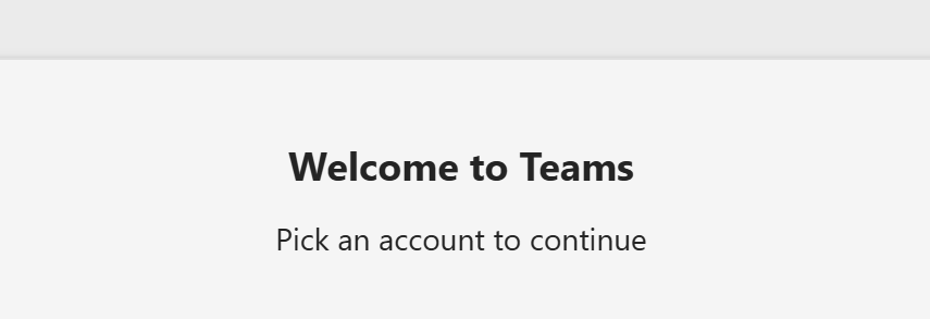 Teams app sign in page - Pick an account to continue: How to remove ...