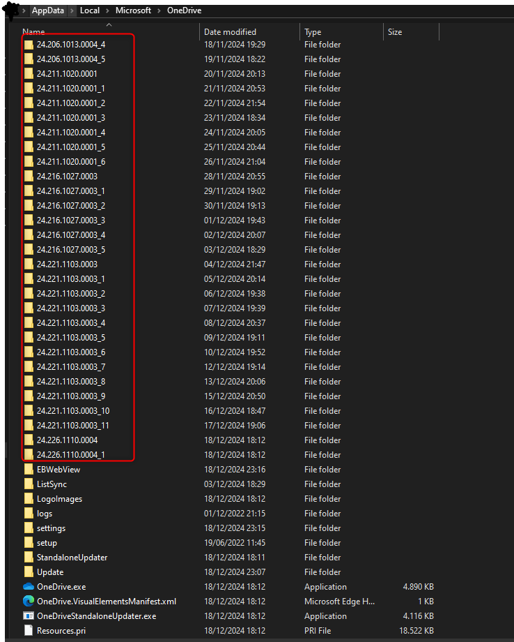 C:\Users\John\AppData\Local\Microsoft\OneDrive. Is it safe to delete some folder inside it ...
