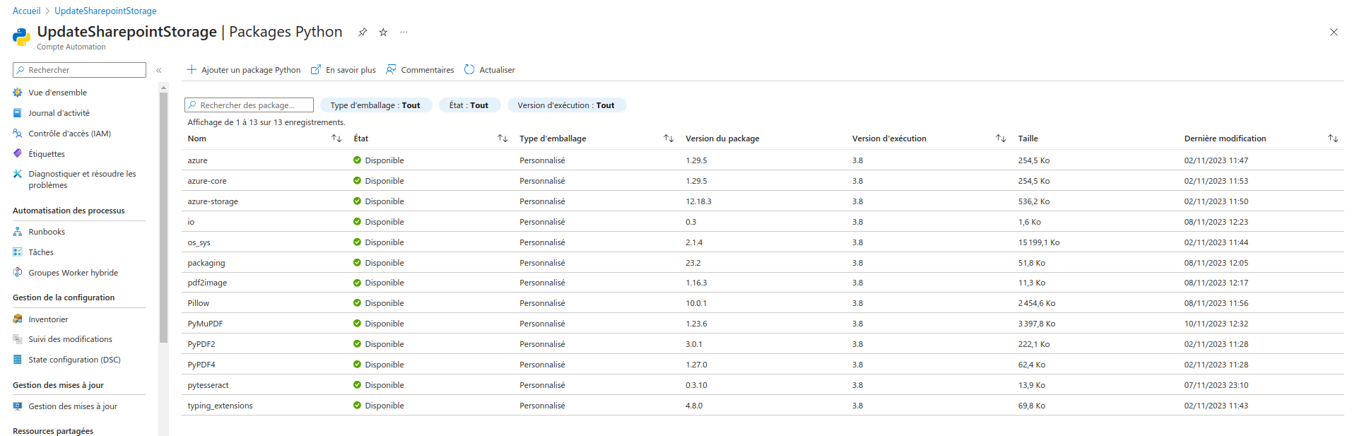 Trouble Migrating Python Code to Azure Runbook - Package Compatibility ... Trouble Migrating Python Code to Azure Runbook - Package Compatibility ...