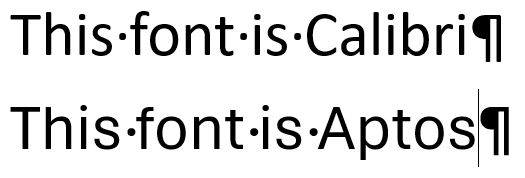 Why does Aptos font look just like Calibri? - Microsoft Q&A