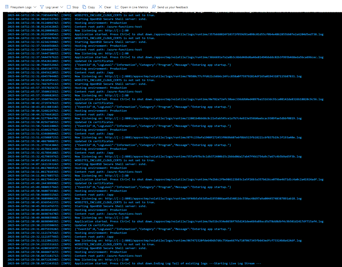 Azure Function Invocations not appearing - Microsoft Q&A
