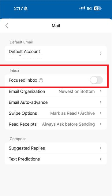 How can I turn off the Focused inbox? - Microsoft Q&A