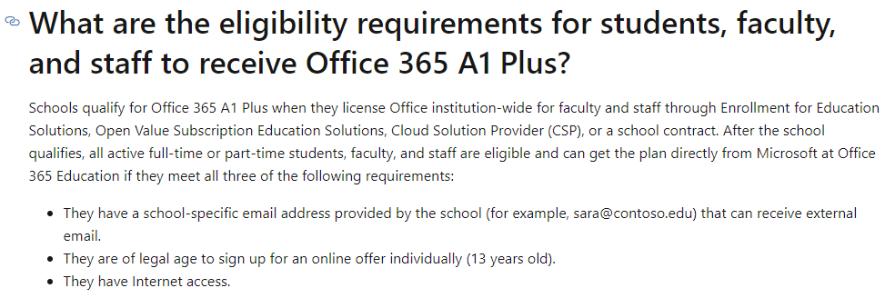 Converting Office 365 A1 to A1 Plus - Microsoft Q&A