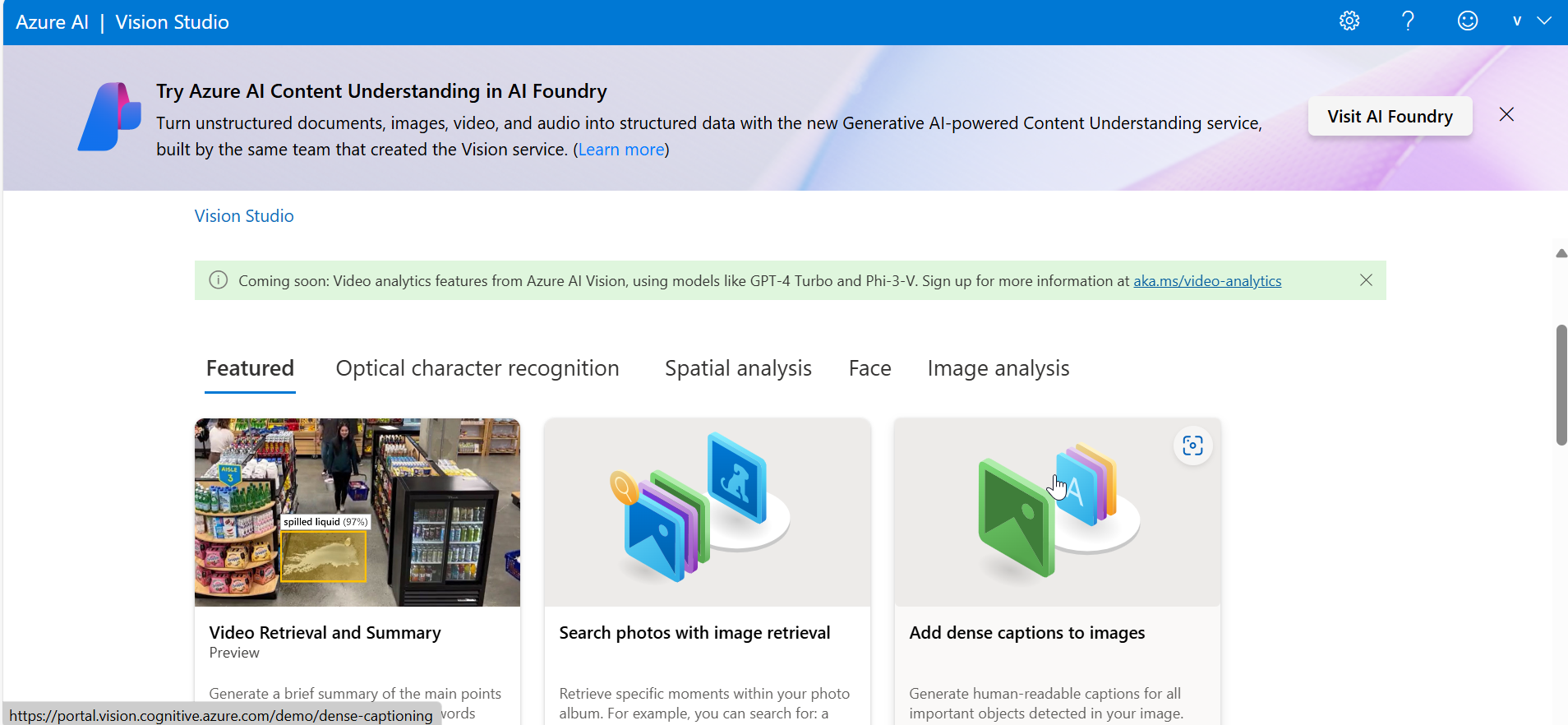 Microsoft Vision Studio is Down - Microsoft Q&A