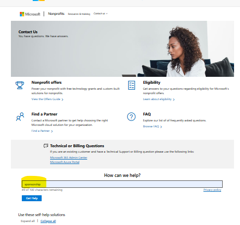 Azure Nonprofit Grant and Sponsorship Confusion - Microsoft Q&A
