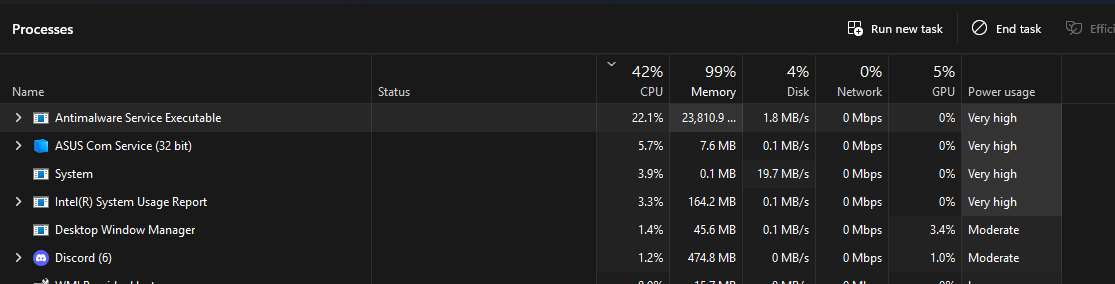 Antimalware Service Executable using 24Gb of RAM - Microsoft Q&A