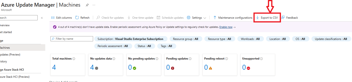 Getting servers list of purple color from update report from update ...