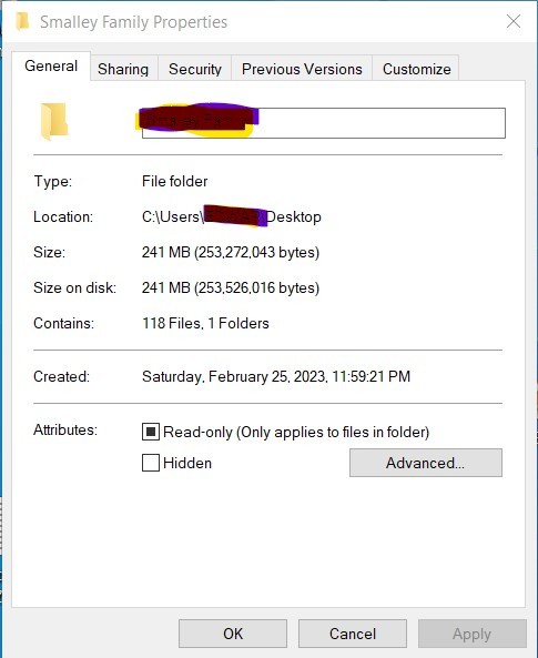 Windows 10 - all folders are marked "read-only" causing Autocad routine ...