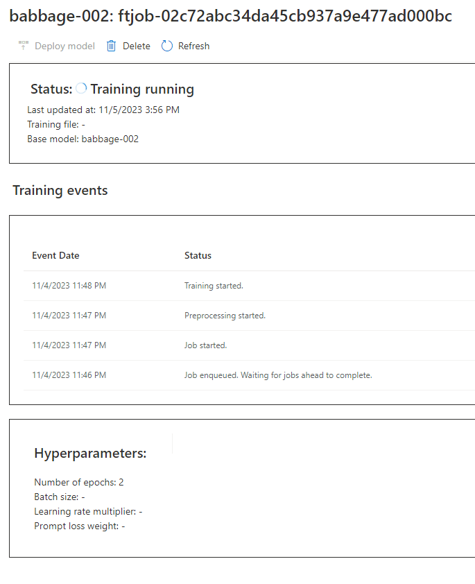 OpenAI Fine Tuning status stuck on "Running", taking hours to complete ...