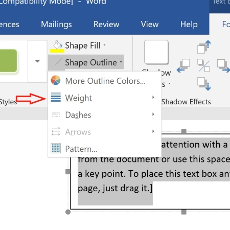 MS Office 365 Word - shapes and text boxes - Microsoft Q&A
