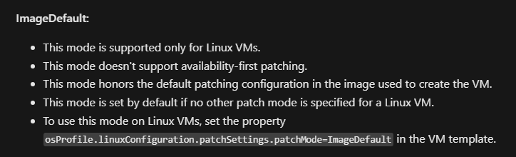 How to resolve 'patchSettings' error when creating new Linux VM with PowerShell script and JSON ...