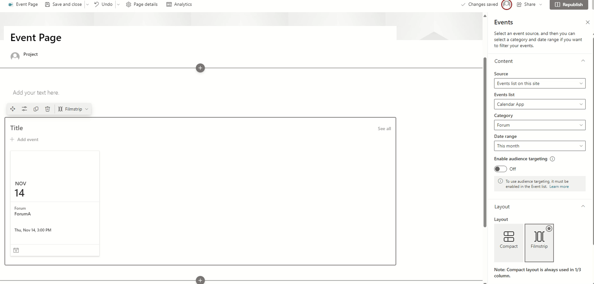 SharePoint Events Web Part - Microsoft Q&A