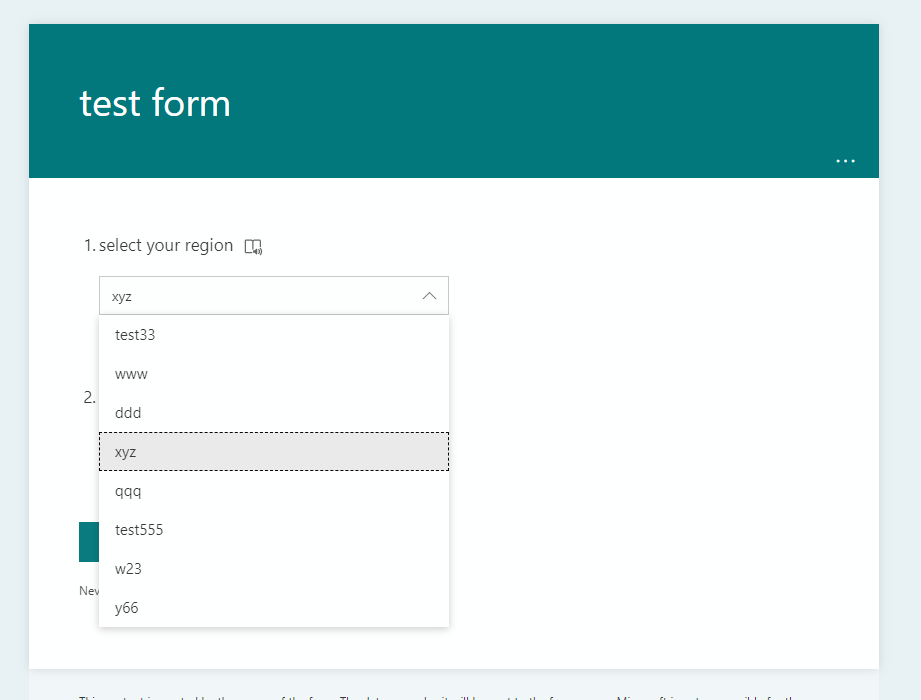 Can I use drop down option in forms? - Microsoft Q&A