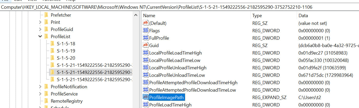 After renaming user profile folder in AD enviornment, when user login it is creating profile ...