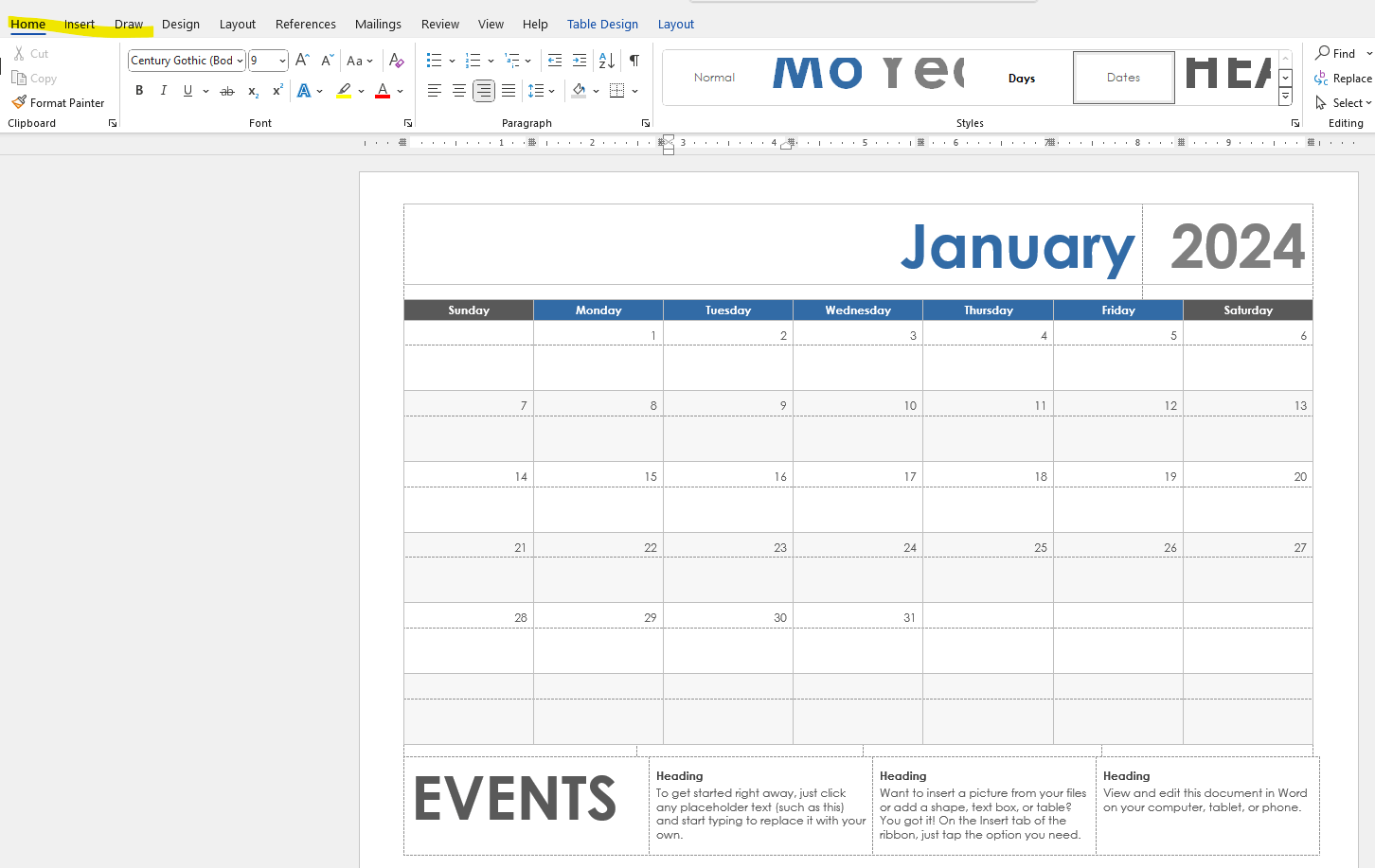 How do I add additional months to the calendar template? - Microsoft Q&A