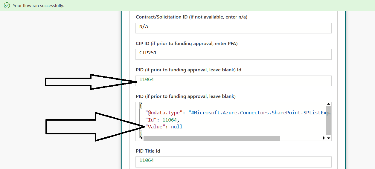 Why Am I Getting Null Value In This Power Automate Flow Output Odatatype Microsoft