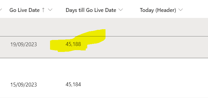 SharePoint List Header- Column names & calculate number column value not showing - Microsoft Q&A