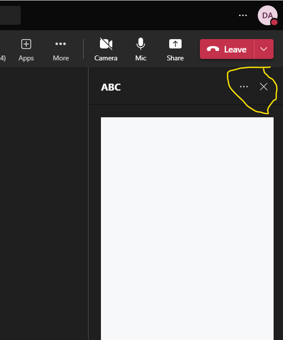 Teams meeting side panel close event - Microsoft Q&A