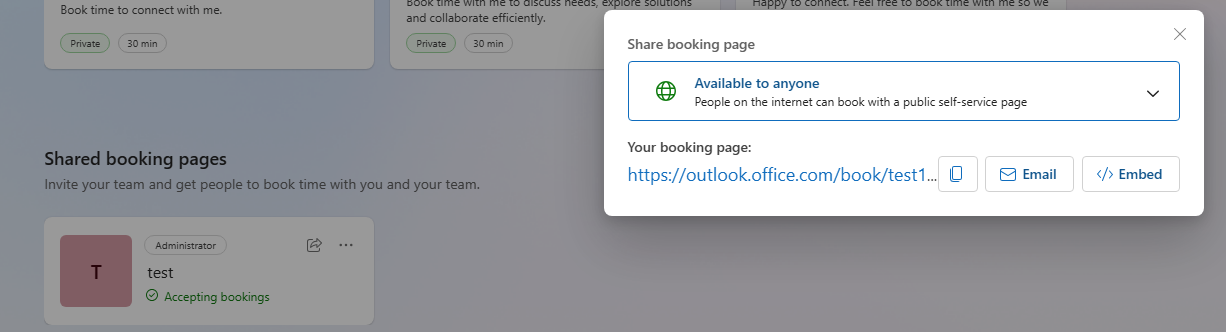 Shared Booking Page Gone - Microsoft Q&A