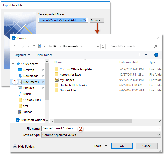 How to extract all senders of messages in a my mailbox ? CSV format ...