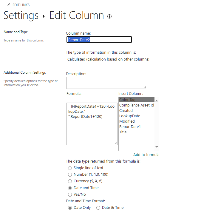 Duda sobre uso de fórmulas en columnas calculadas de listas de SharePoint - Microsoft Q&A