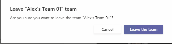 Remove myself from a TEAMs Group - Microsoft Q&A