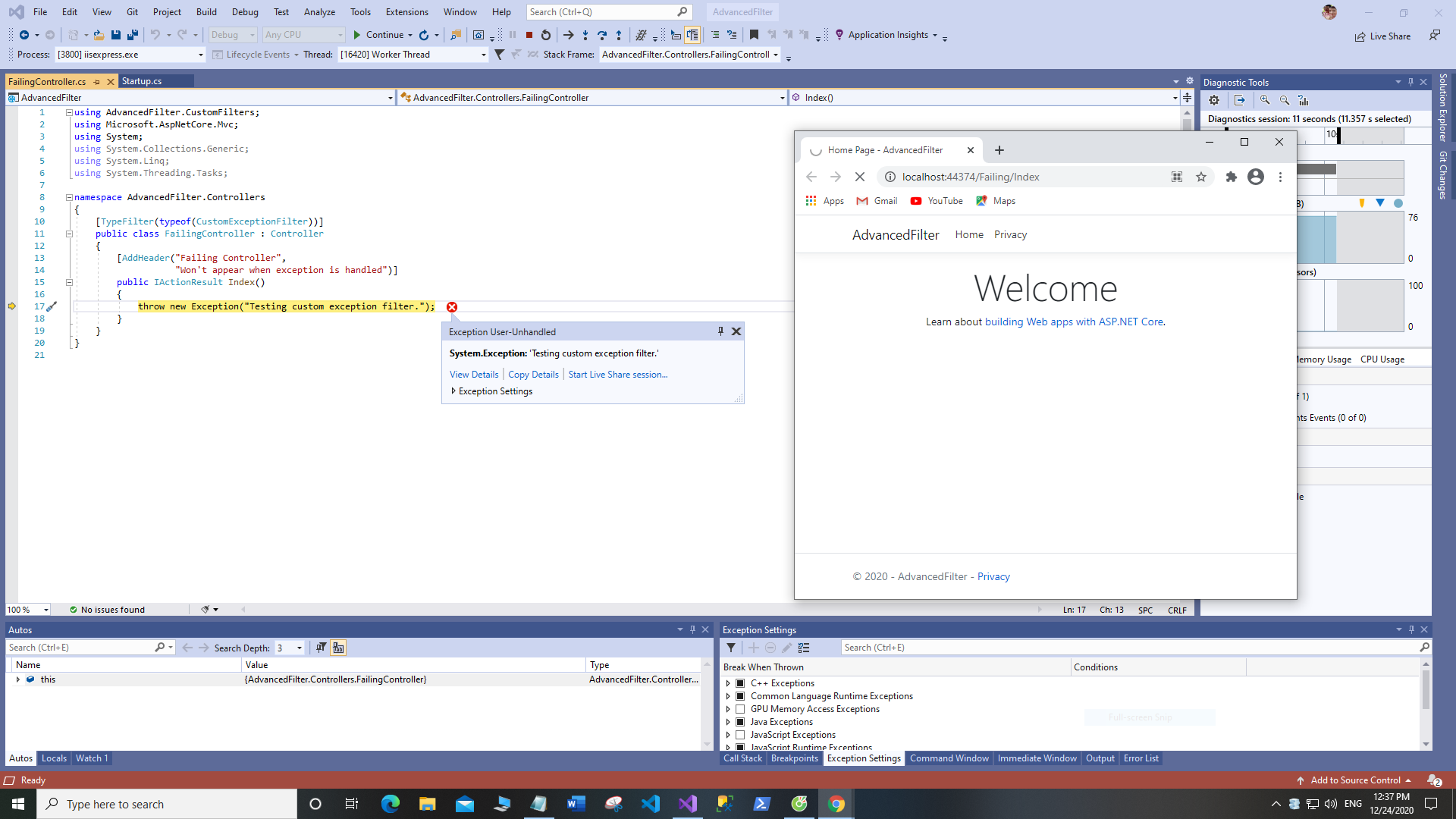Exception filters - Microsoft Q&A Exception filters - Microsoft Q&A