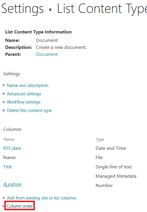 How to swap order in edit columns metadata in SharePoint - Microsoft Q&A