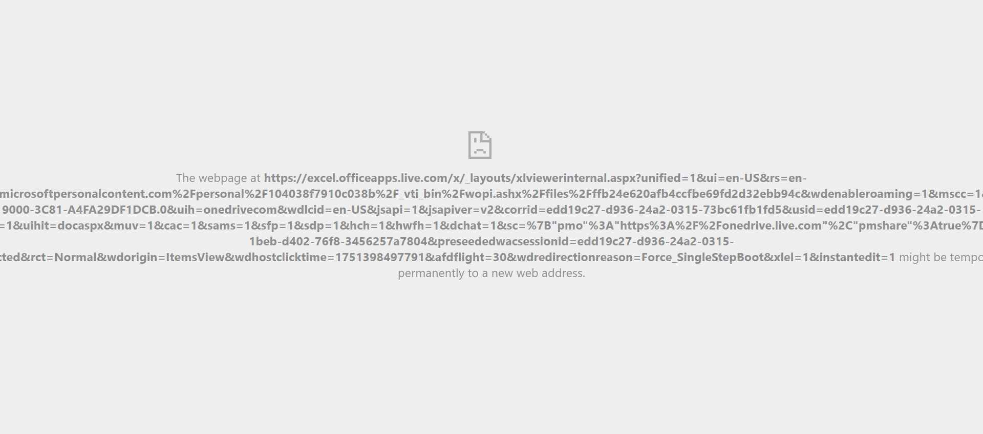 Can't Access OneDrive files. We get this error message (screenshot ...