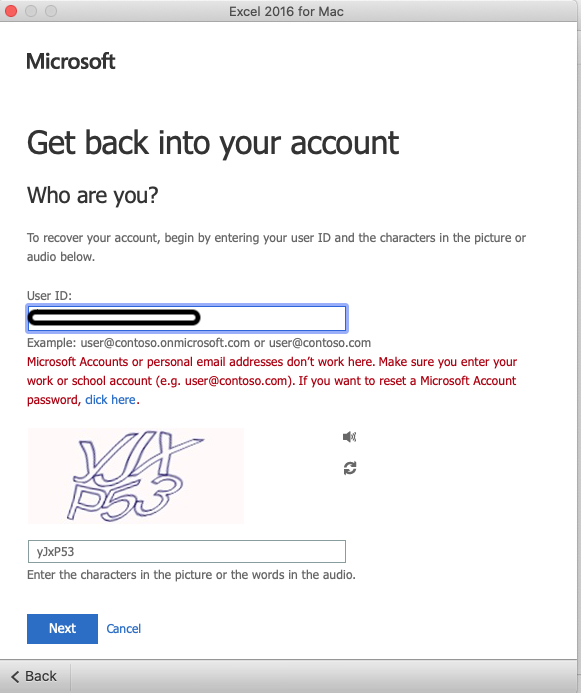 my Excel account - Microsoft Q&A