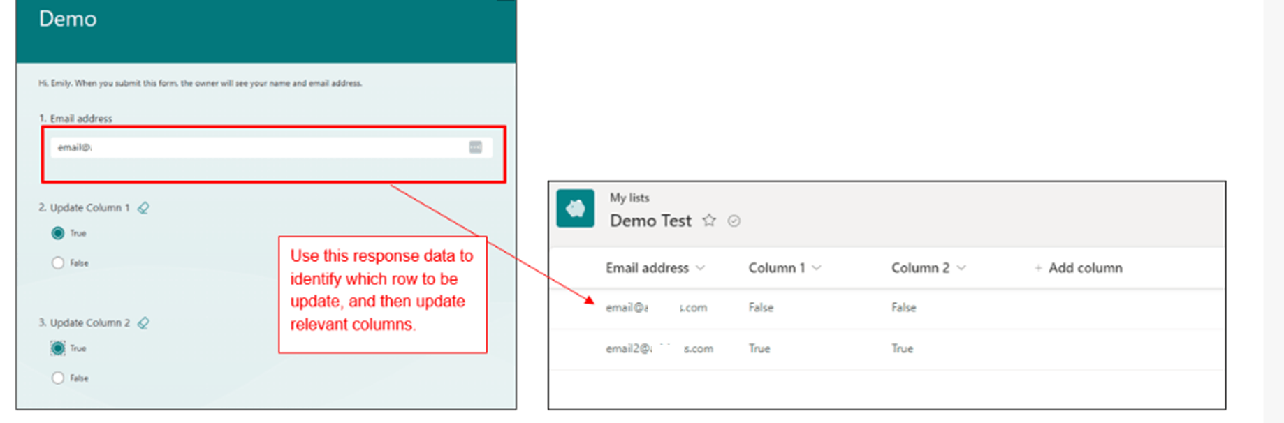 When form is submitted - update existing list item - Microsoft Q&A