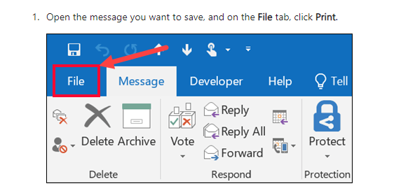 Creating PDFs from Outlook email: How to remove the section on the PDF ...